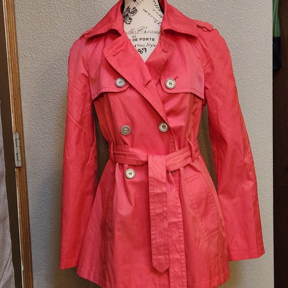 Express | Jackets & Coats | Express Womens Belted Trench Rain Coat ...